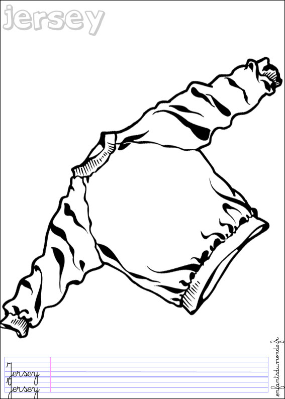 coloriage pull 1 .:. Coloriages Objets de l'habillement en espagnol
